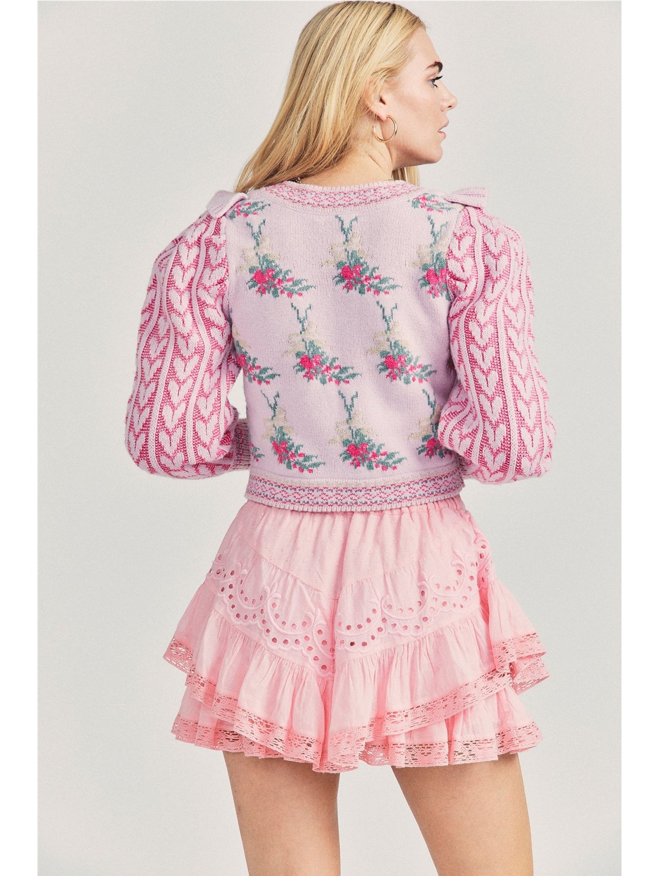 LoveShackFancy Briella Mini Skirt - Pink Grace | Garmentory