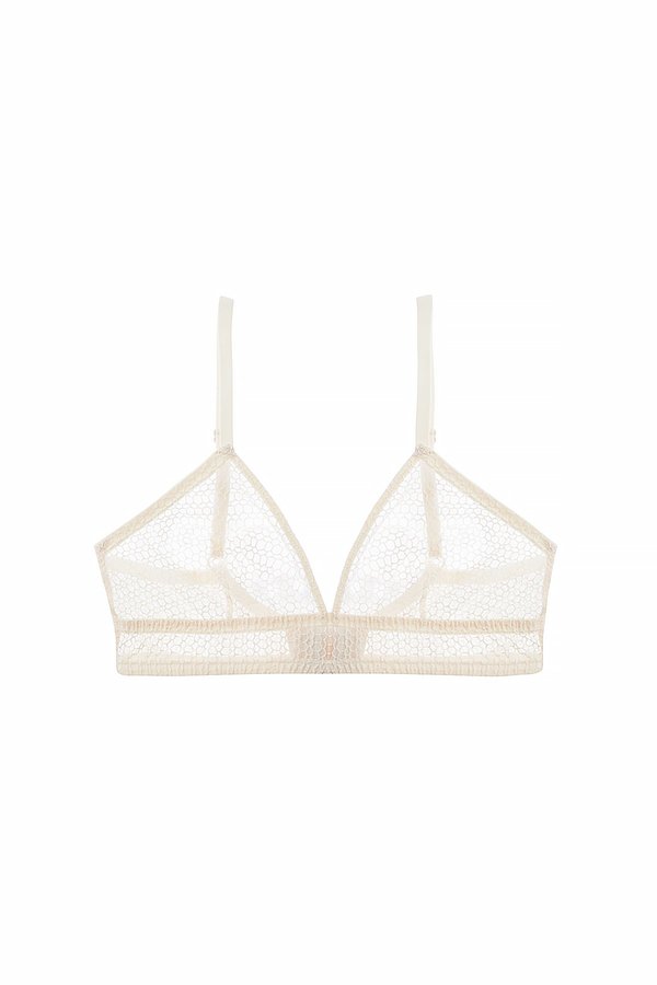 Else Honeycomb Triangle Soft Bra - Mastic | Garmentory