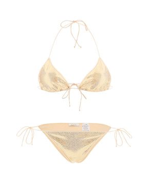 Oseree Microkini Metallic Bikini - Gold | Garmentory