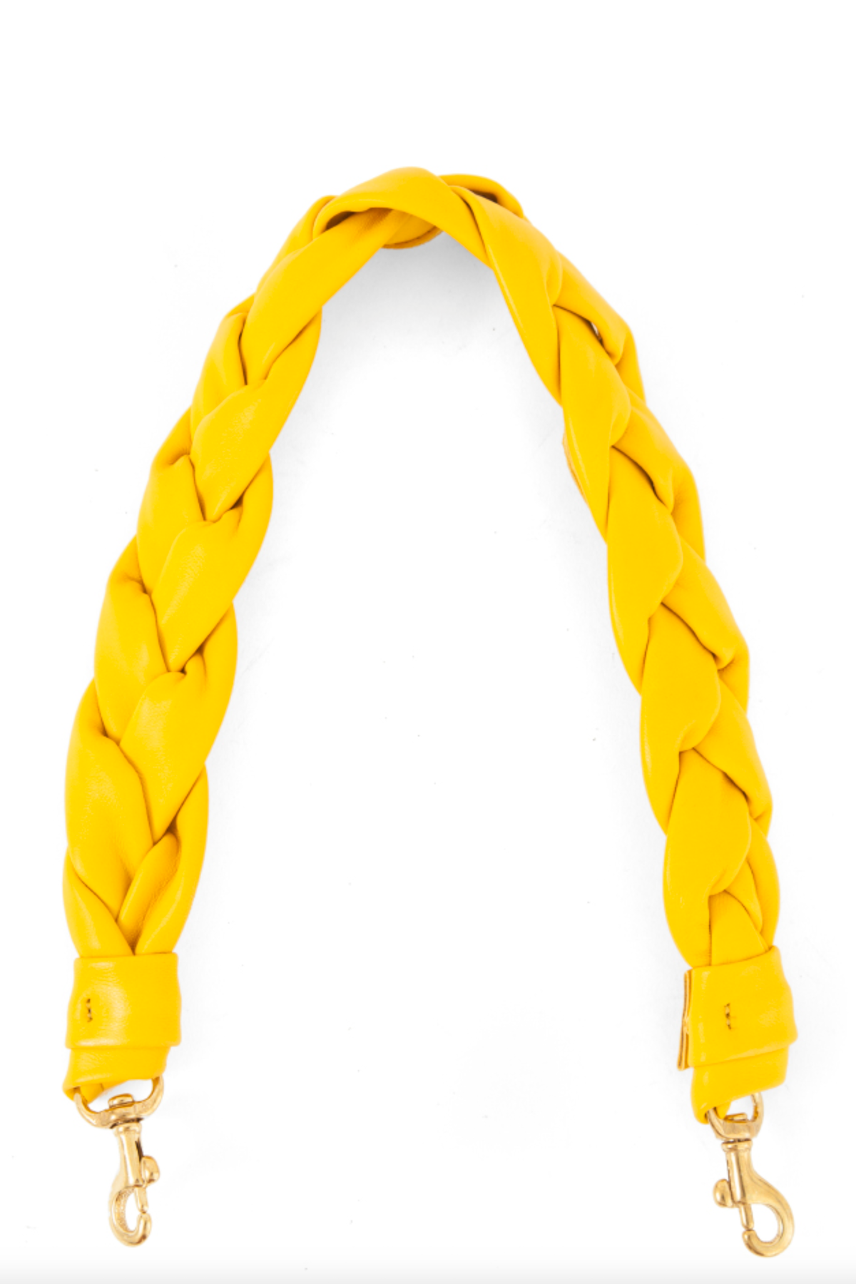 Clare Vivier Braided Leather Shoulder Strap - Yellow | Garmentory