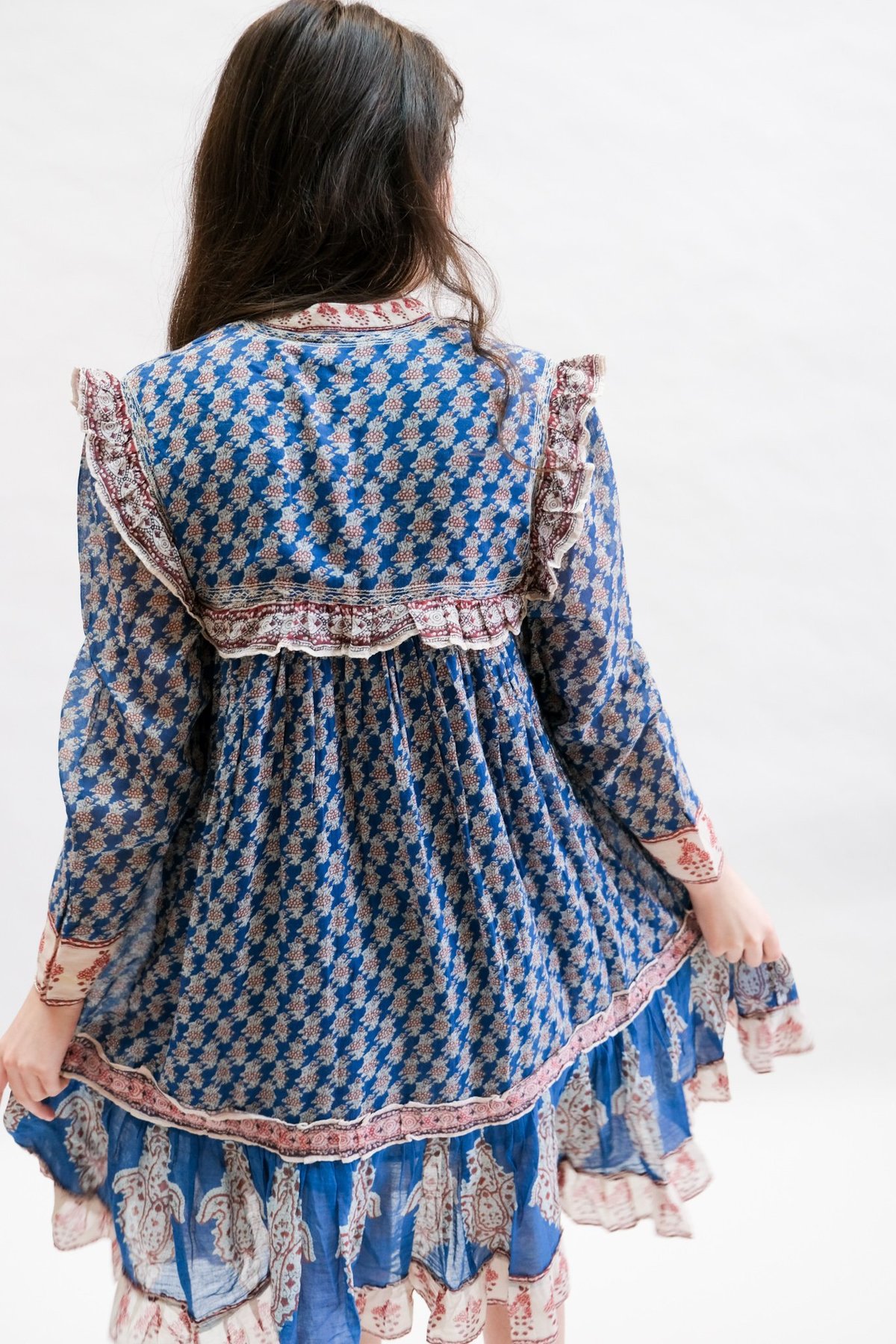 Madi Mini Dress in Cerulean by M.A.B.E | Garmentory