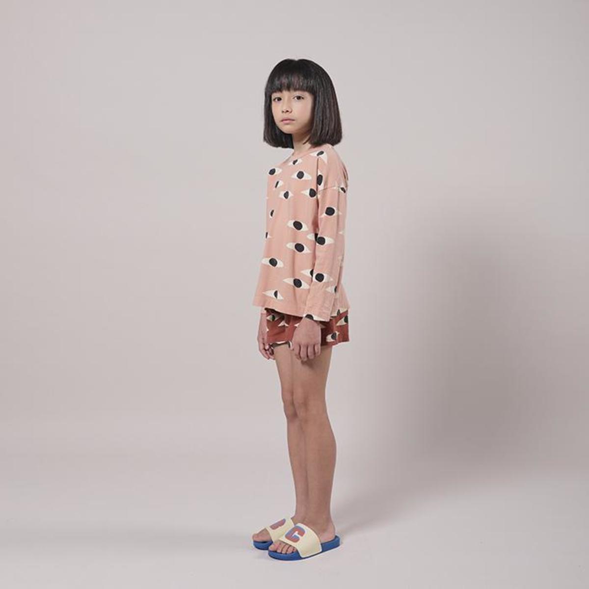 Bobo Choses Child Long Sleeved T-shirt With All Over Eyes Print Pink ...