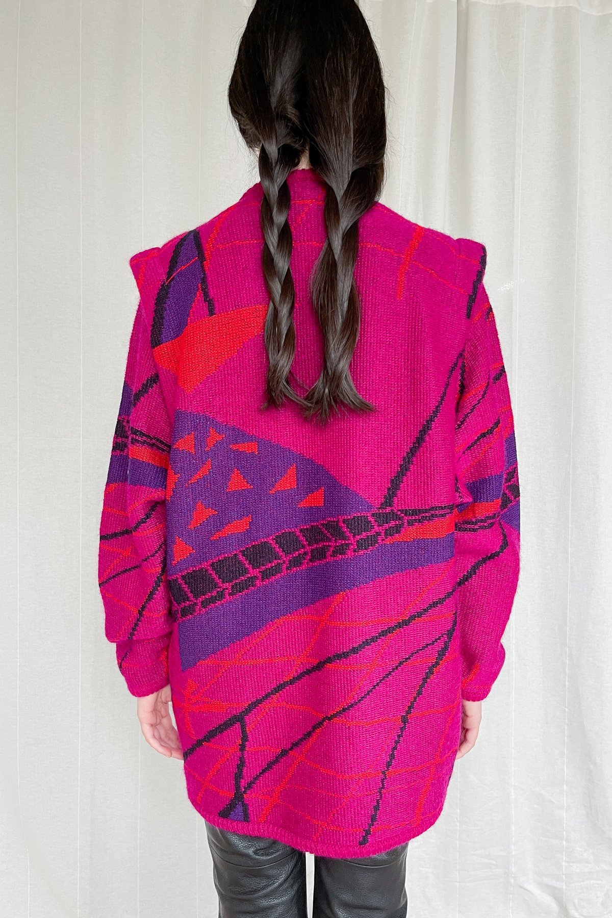 Vintage Abstract Wool Sweater - Multi-Color | Garmentory