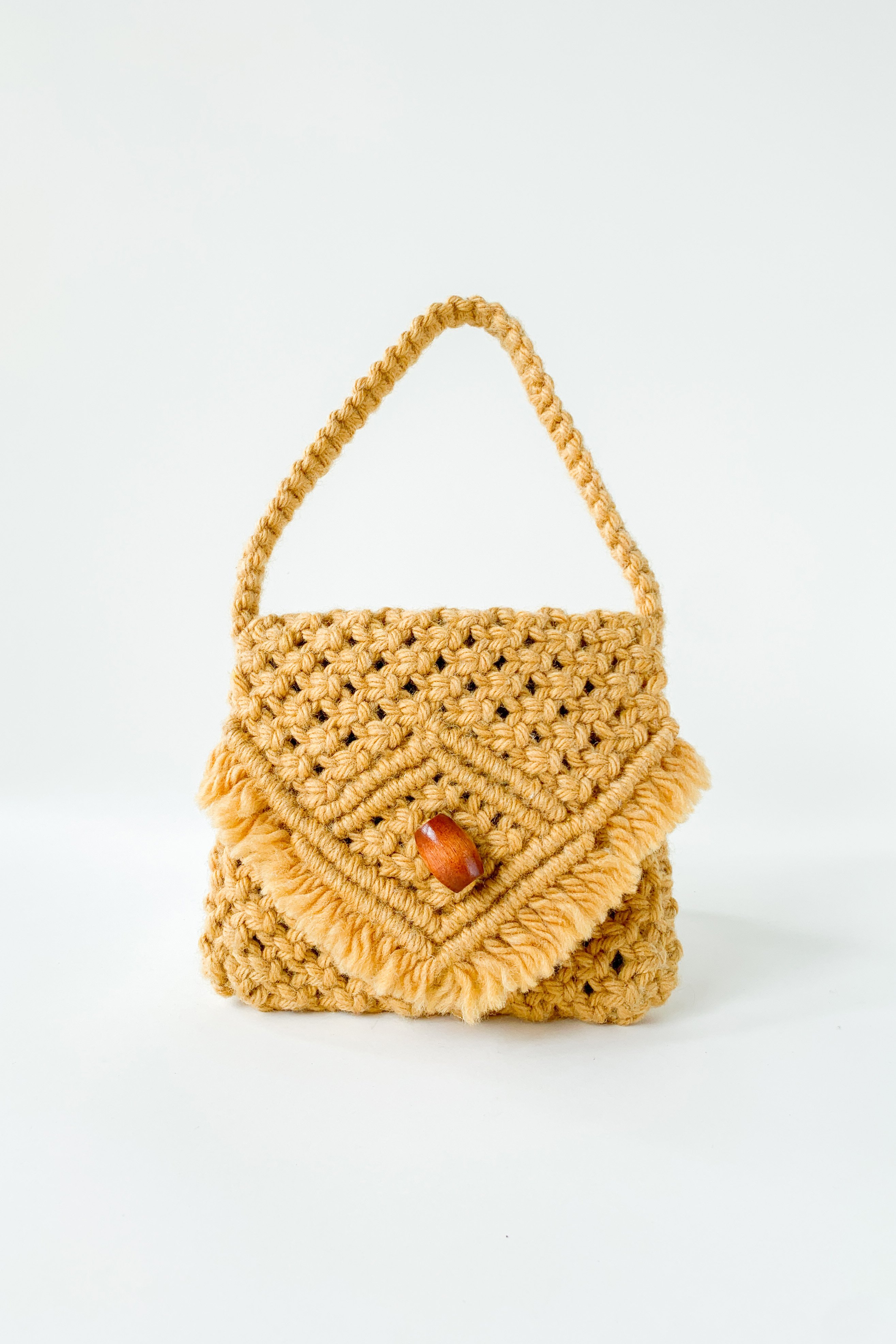 Vintage Macrame Mini Purse - natural | Garmentory