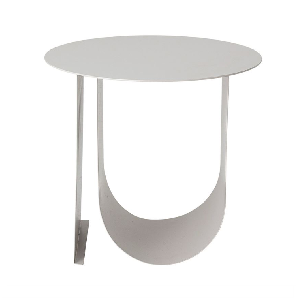 Bloomingville Arched Matte Metal Table - matte grey coated metal ...