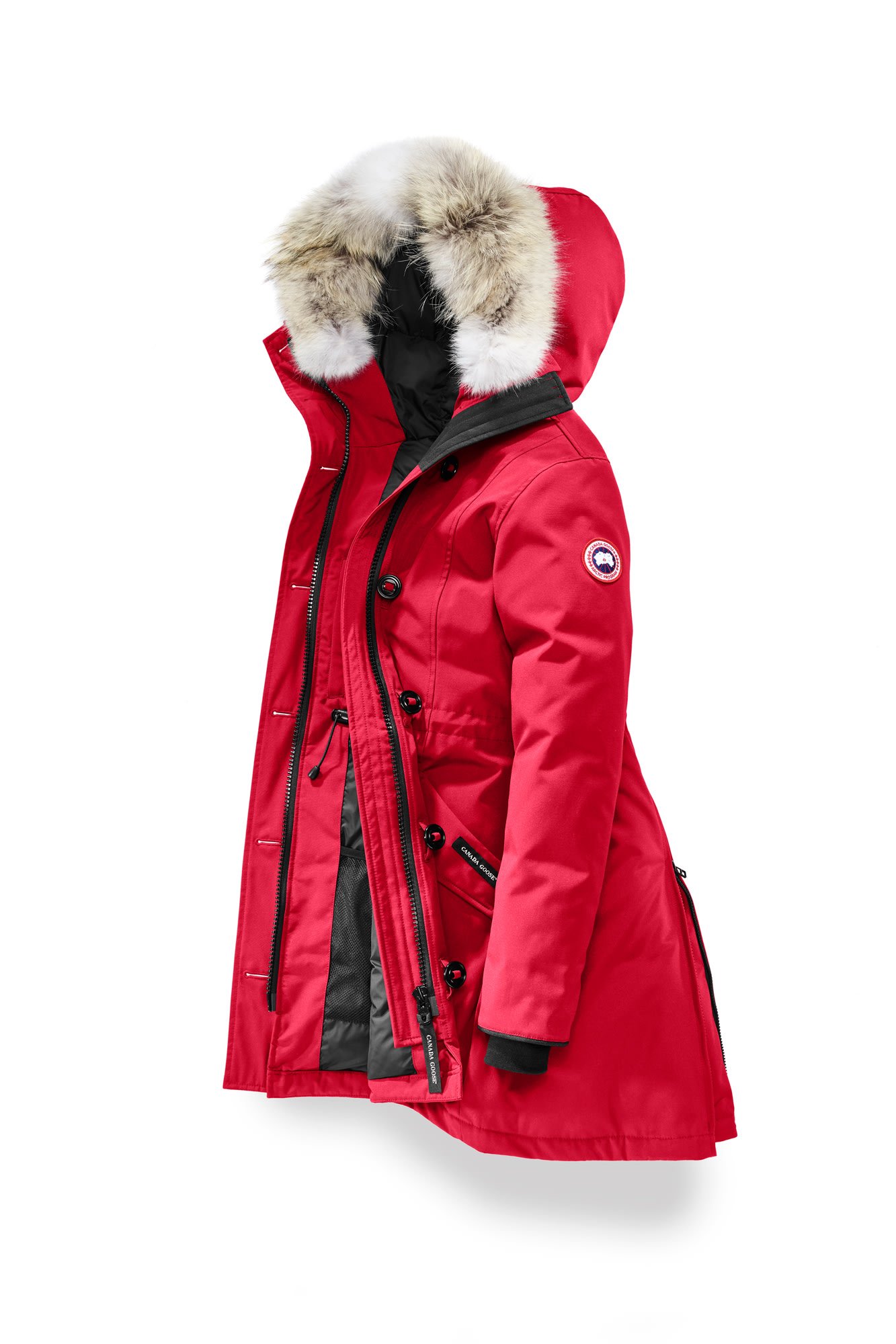 Canada Goose Rossclair Parka With Fur - Red | Garmentory