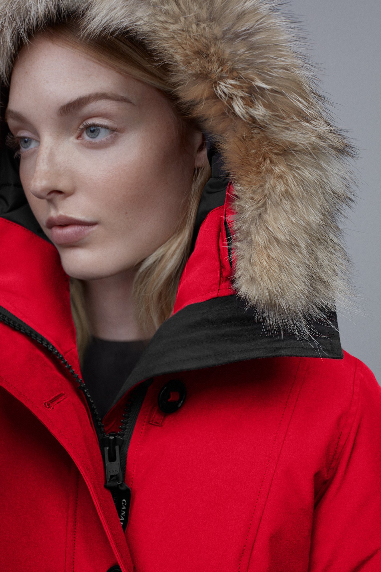 Canada Goose Rossclair Parka With Fur - Red | Garmentory