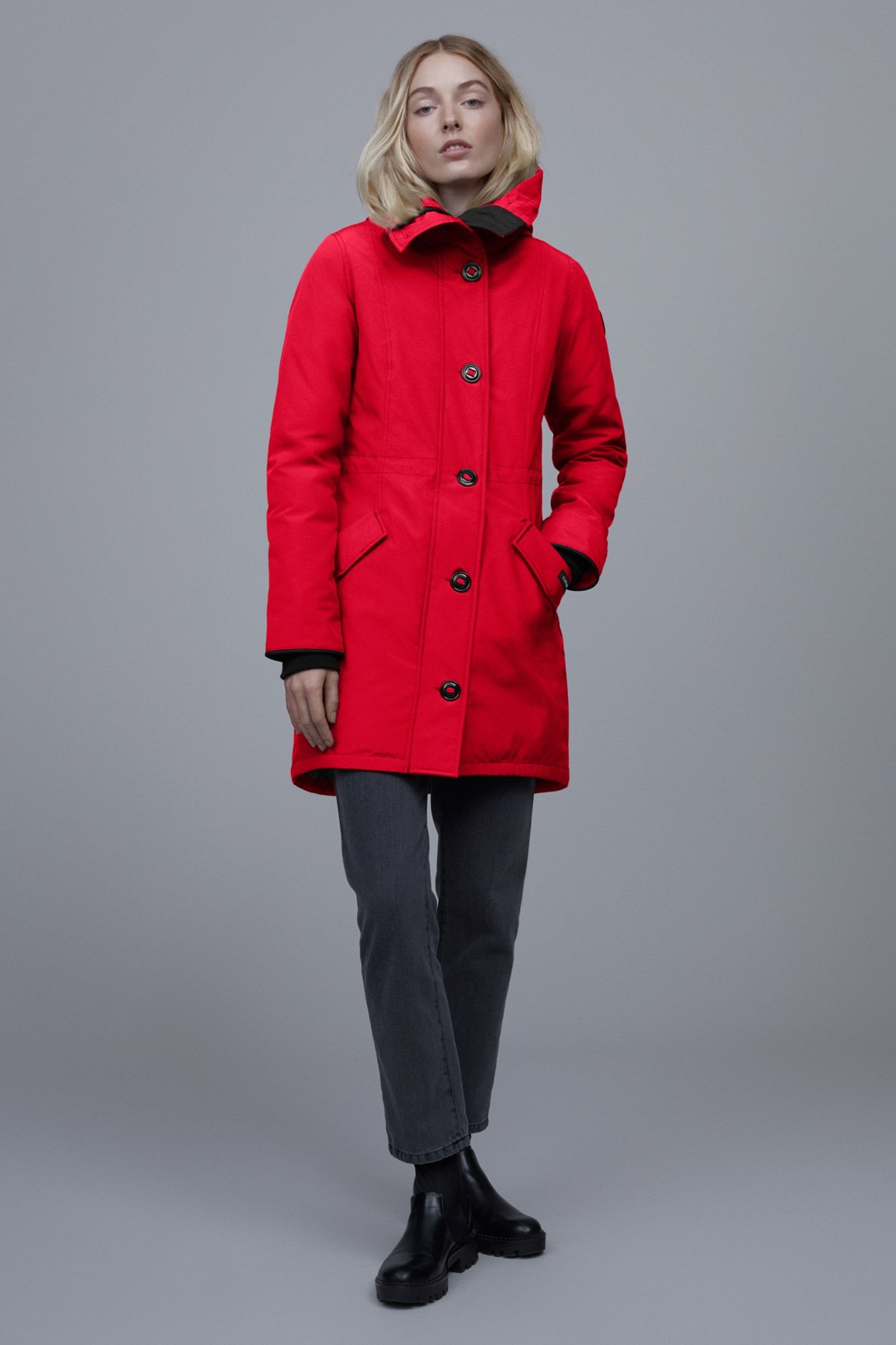Canada Goose Rossclair Parka With Fur - Red | Garmentory