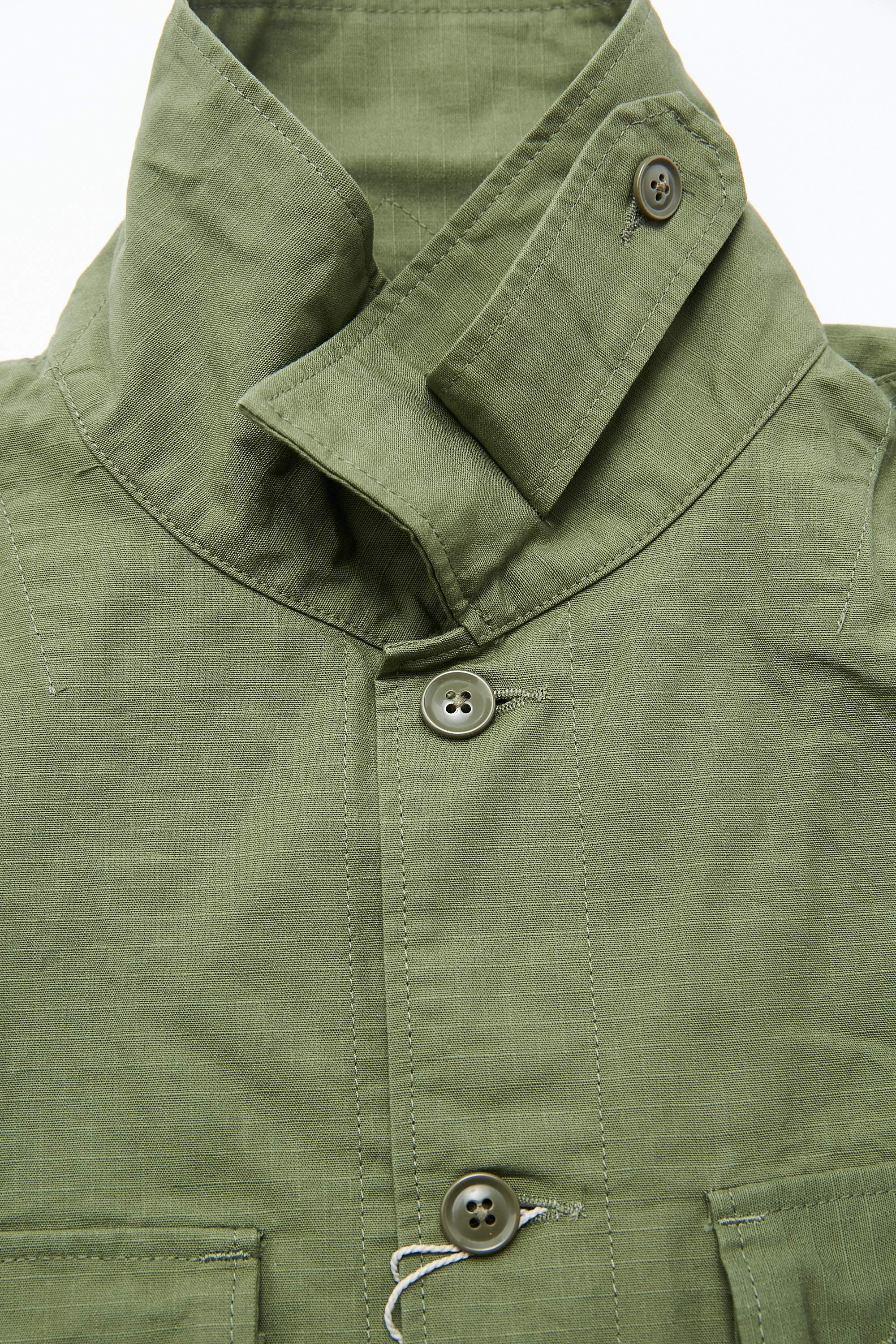 Engineered Garments Explorer Shirt Jacket - Olive Cotton Ripstop ...