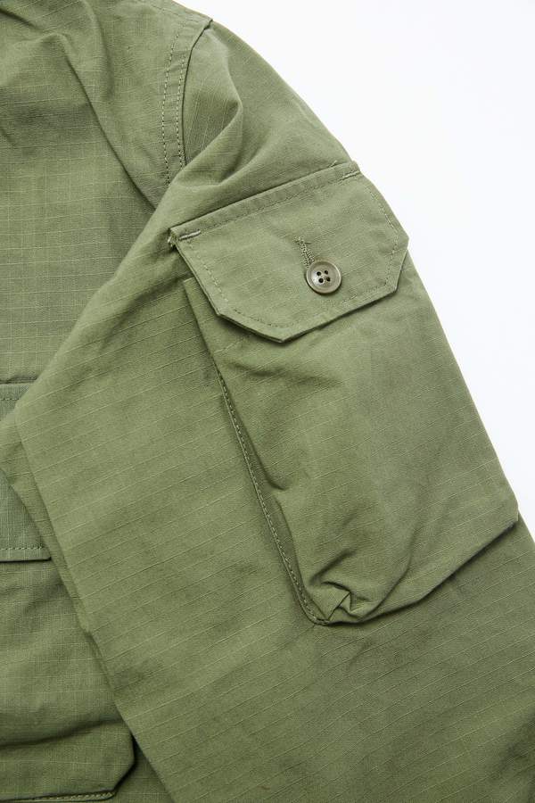 Engineered Garments Explorer Shirt Jacket - Olive Cotton Ripstop ...