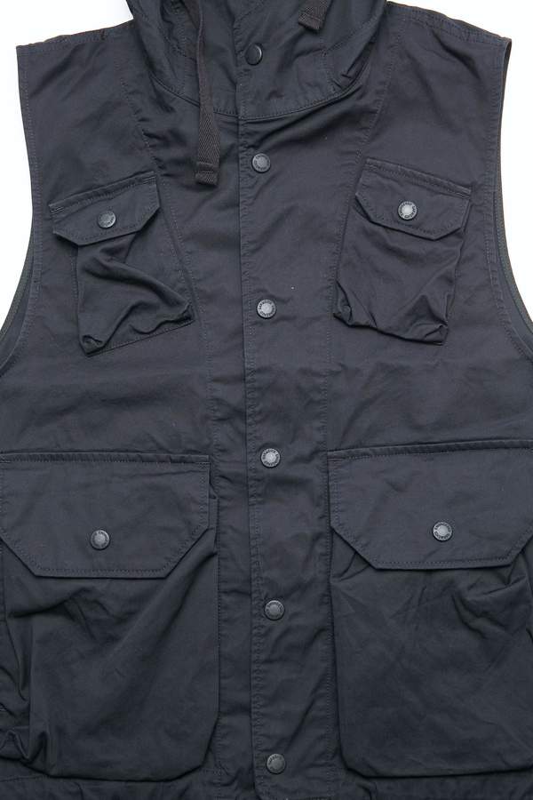 Engineered Garments Field Vest - Black High Count Twill | Garmentory