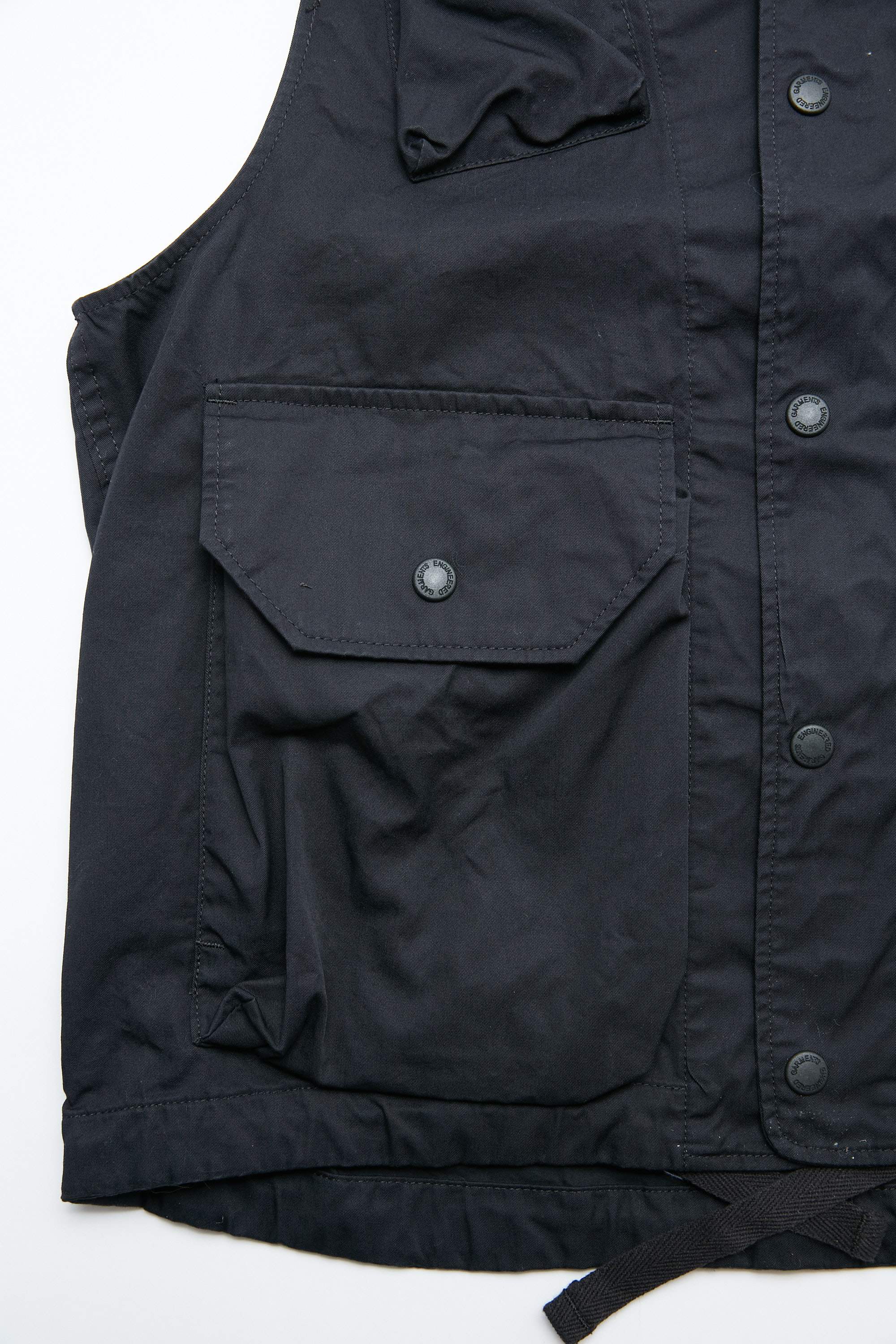 Engineered Garments Field Vest - Black High Count Twill | Garmentory
