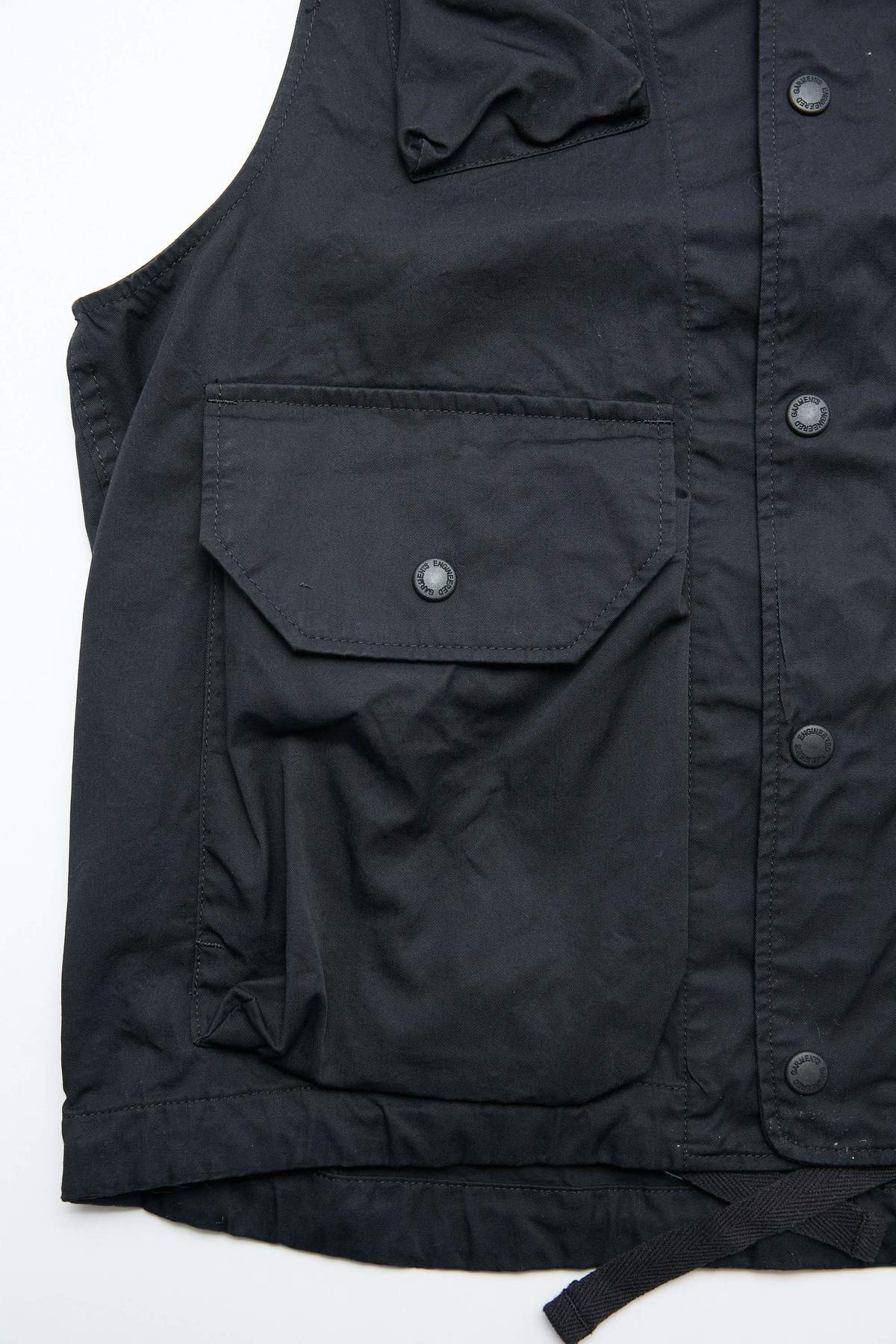 Engineered Garments Field Vest - Black High Count Twill | Garmentory