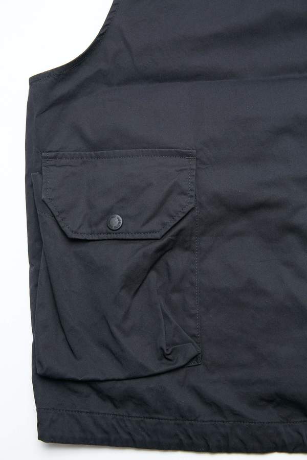 Engineered Garments Field Vest - Black High Count Twill | Garmentory