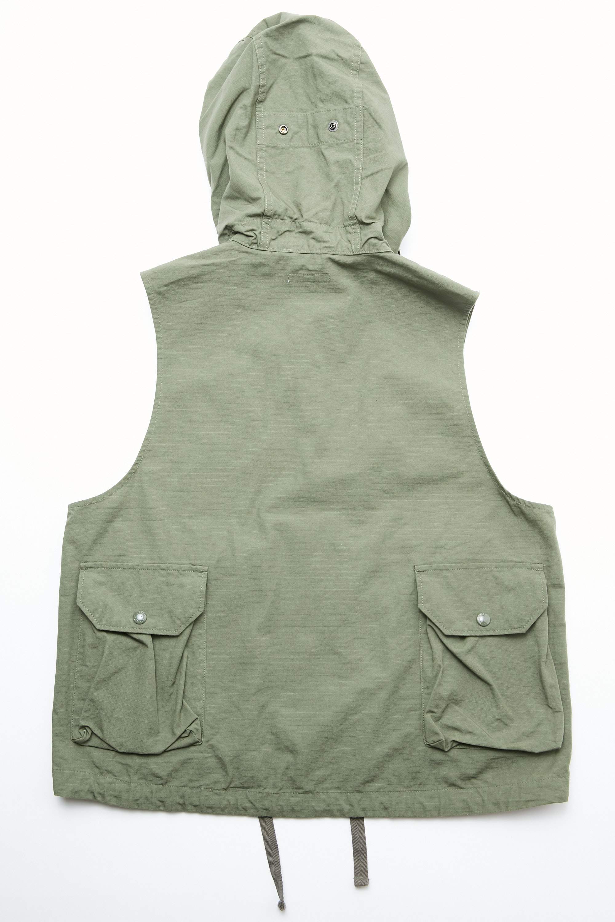 Engineered Garments Field Vest - Olive Cotton Ripstop | Garmentory