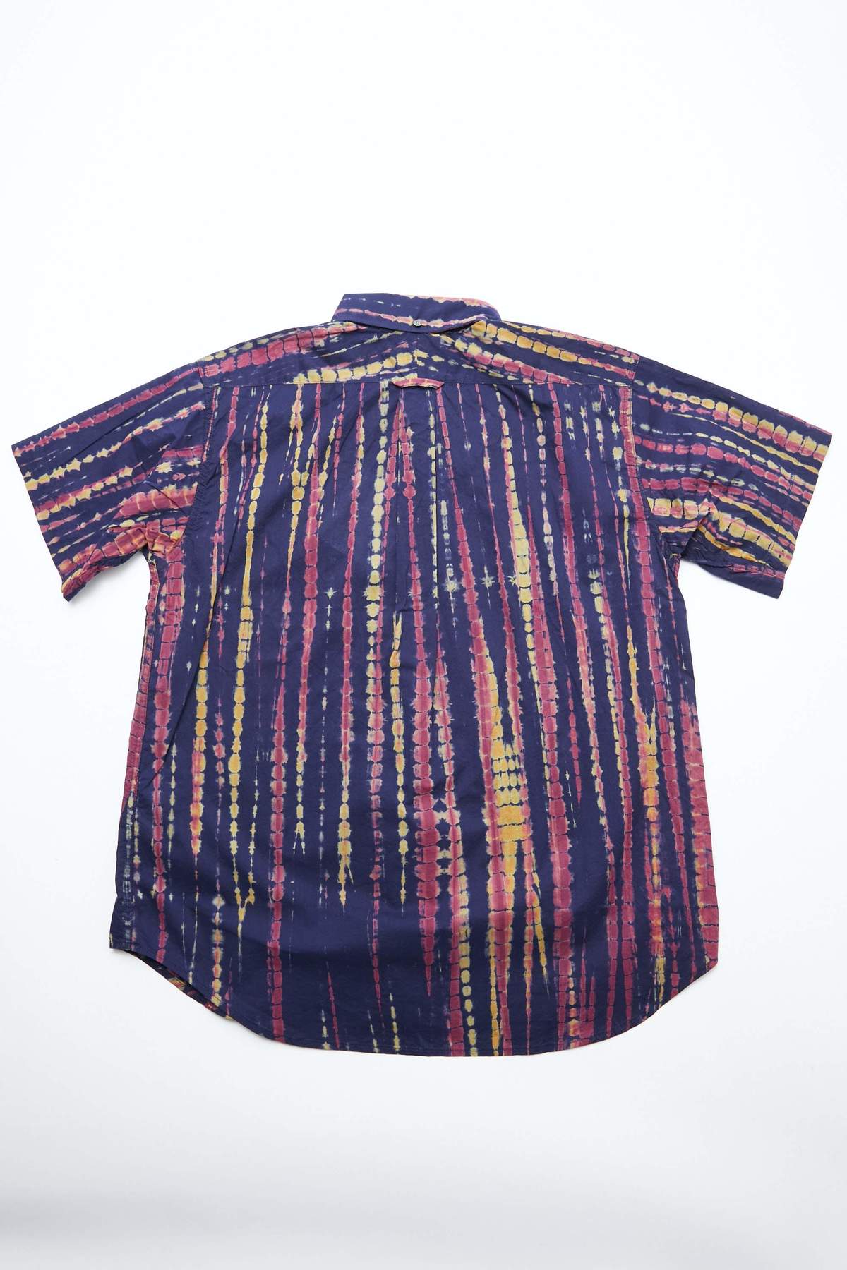 Engineered Garments Popover BD Shirt - Navy Cotton Lawn Batik Stripe ...