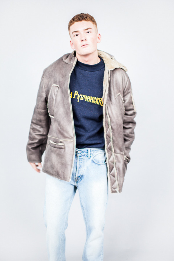 Mens Gosha Rubchinskiy Hooded Sheepskin Coat Beige Sold Out Garmentory