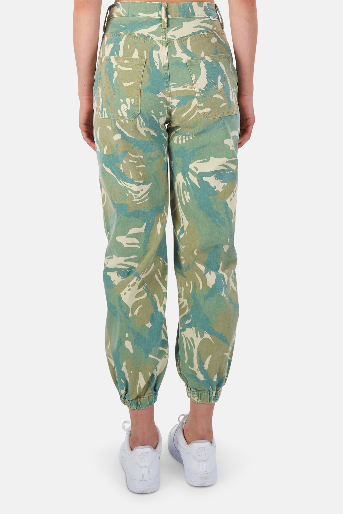 Mother Denim Wrapper Patch Springy Ankle Jeans - Tropical Camo | Garmentory