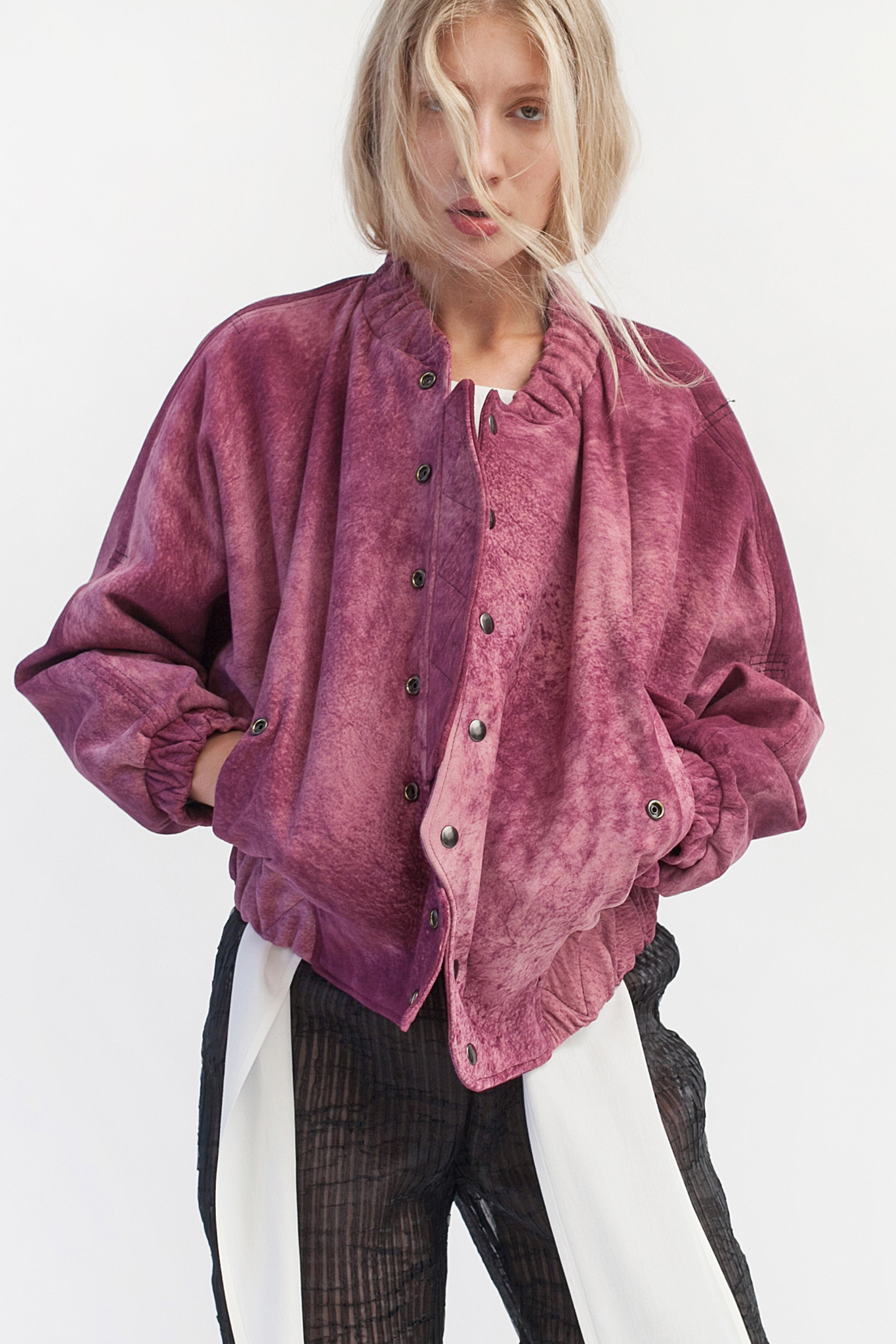 vejas Leather Batwing Jacket | Garmentory