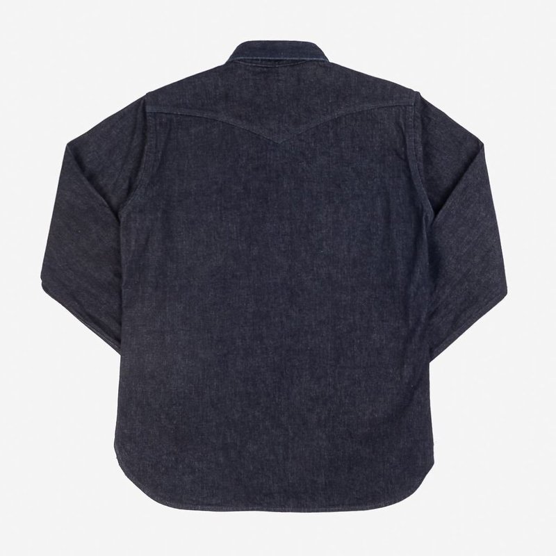 IHSH-33T Indigo 12oz Selvedge Denim Tonal Stitching Shirt - blue ...