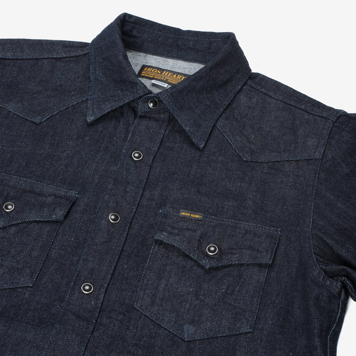 IHSH-33T Indigo 12oz Selvedge Denim Tonal Stitching Shirt - blue ...