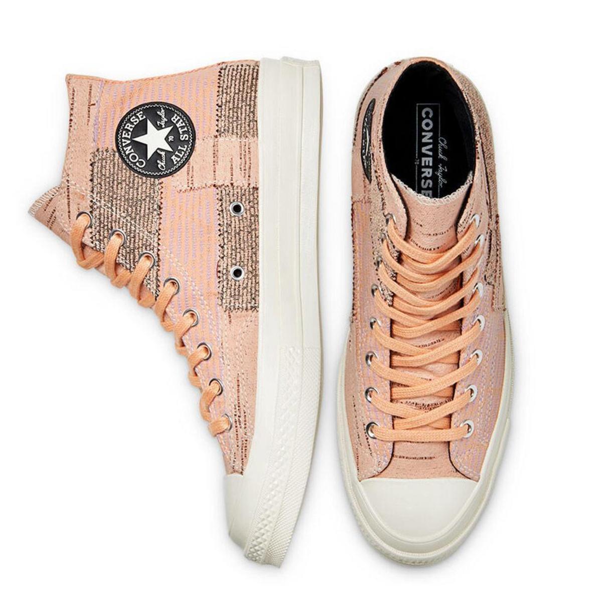 Converse Patchwork Chuck 70 HI - PEACH/SHEER LILAC/EGRET | Garmentory