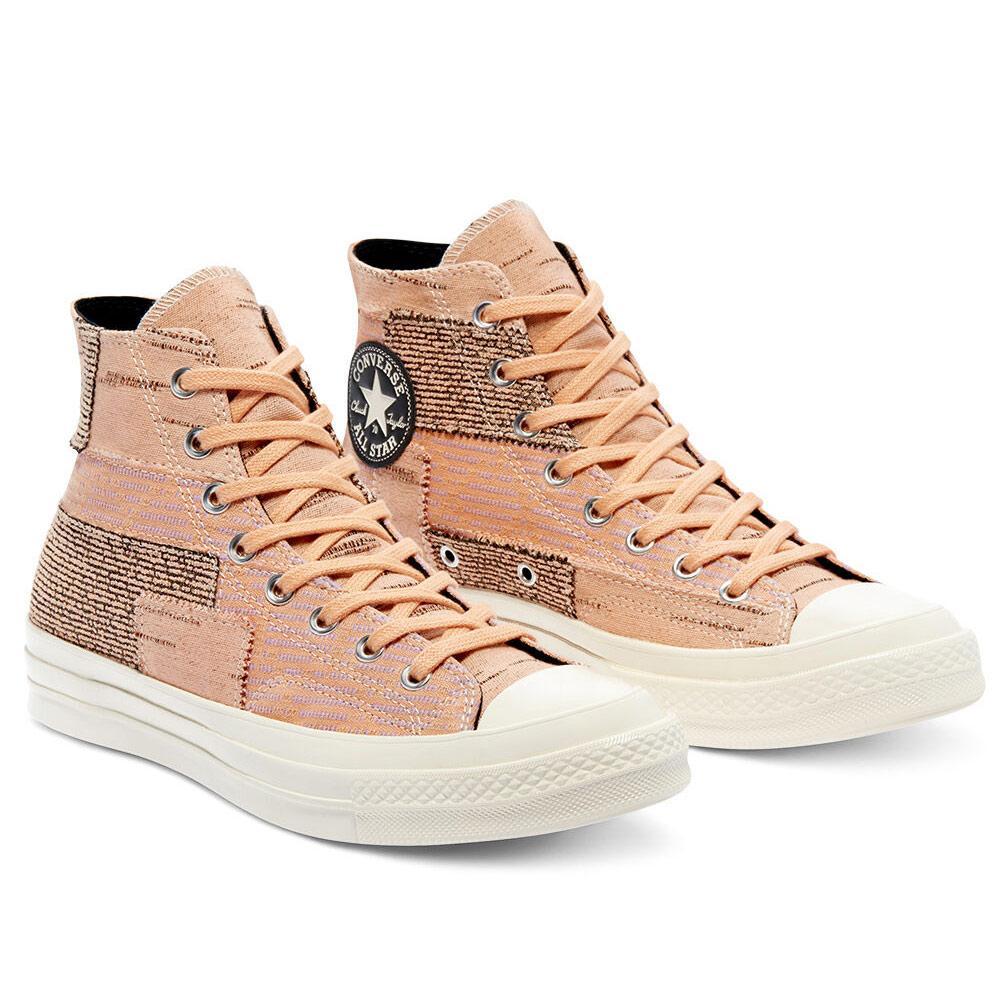Converse Patchwork Chuck 70 HI - PEACH/SHEER LILAC/EGRET | Garmentory