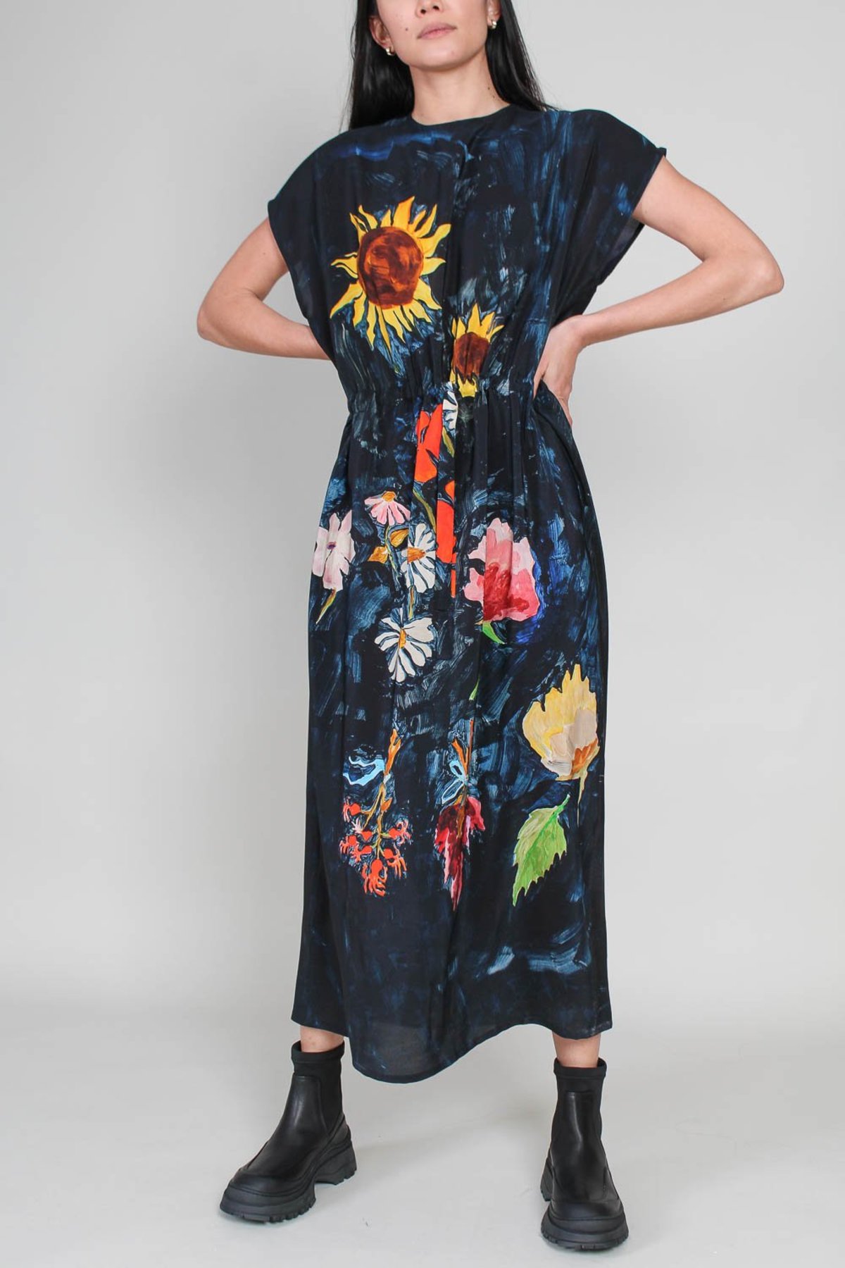 Anntian Simple Dress - Panel Print | Garmentory