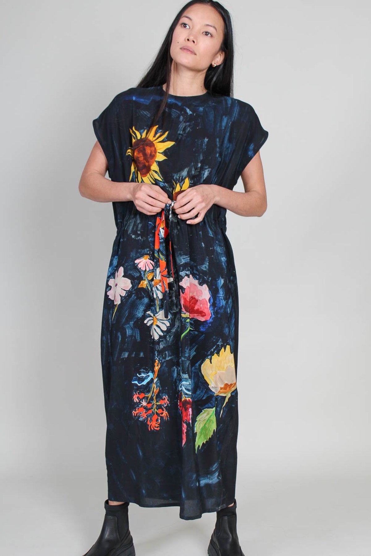 Anntian Simple Dress - Panel Print | Garmentory