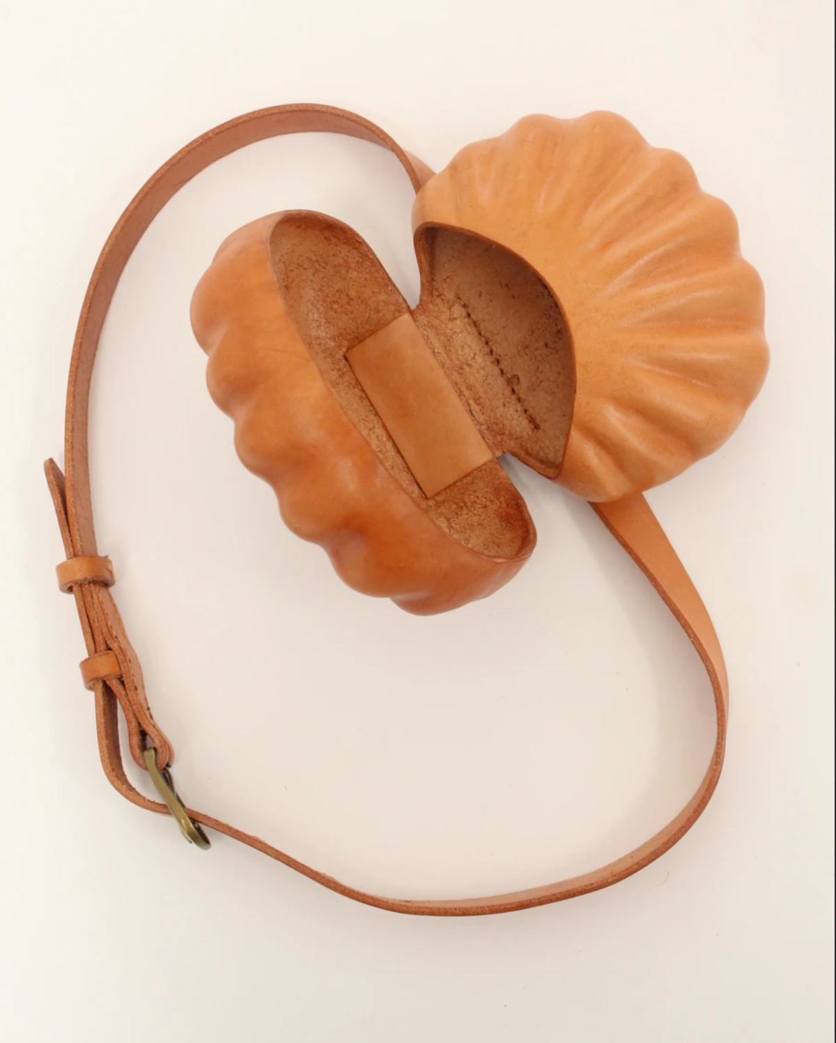 Beklina Leather Shell Belt Bag - Natural | Garmentory
