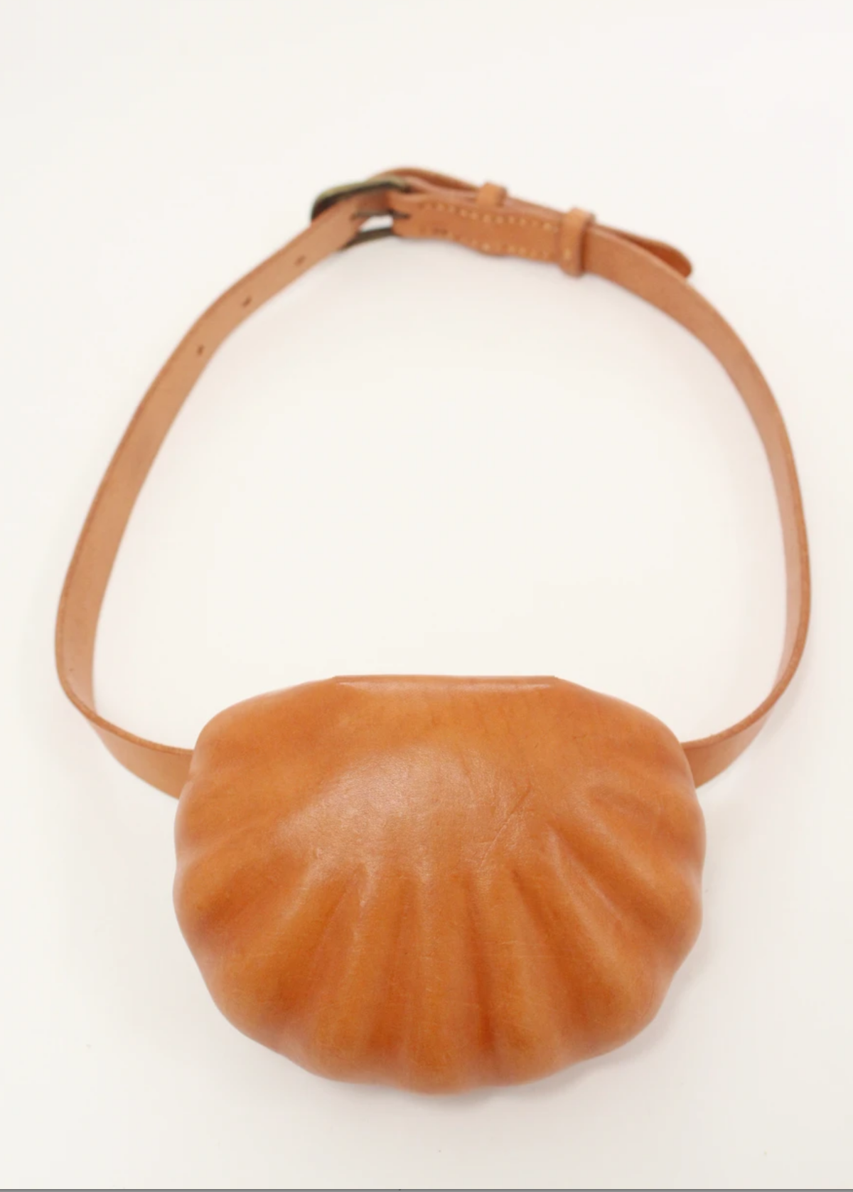 Beklina Leather Shell Belt Bag - Natural | Garmentory