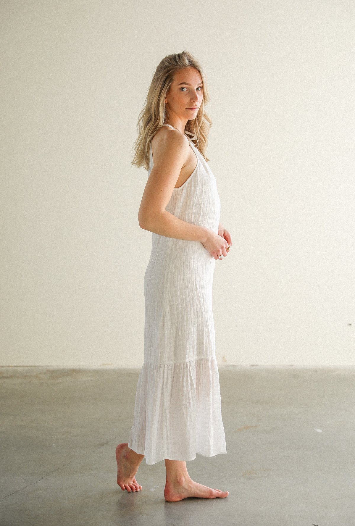 Bella Dahl Halter Maxi Dress - white | Garmentory