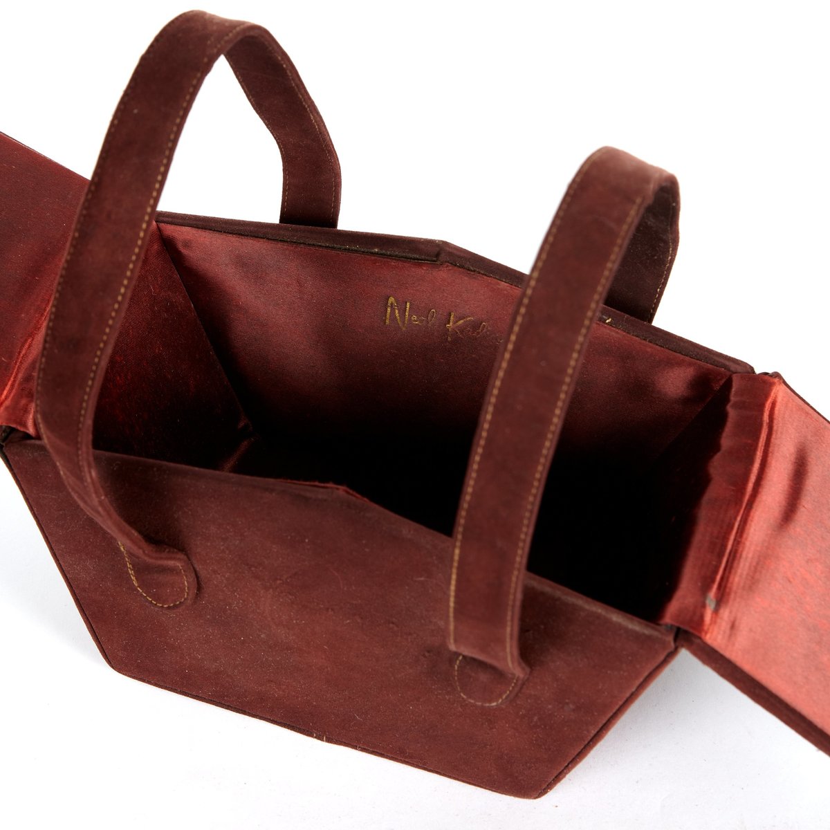 VINTAGE VELOUR BOX BAG - BROWN | Garmentory