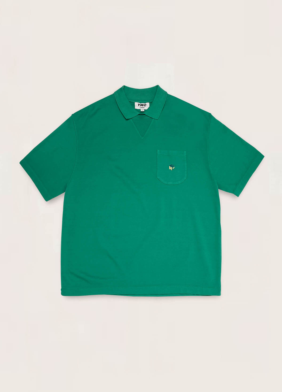 YMC Frat Cotton Slub Jersey Polo Shirt - Green | Garmentory