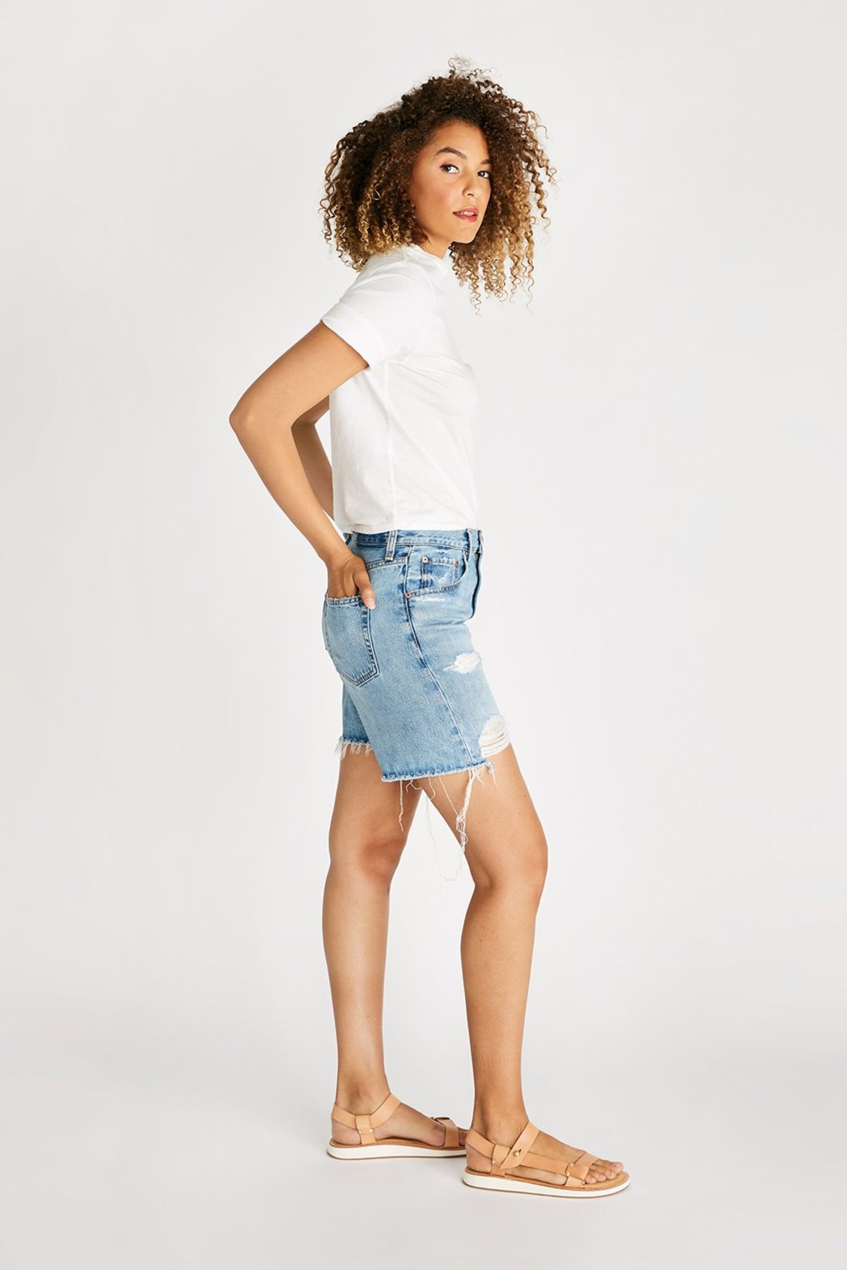 Ética Skylar Cutoff Short - Mystic River | Garmentory