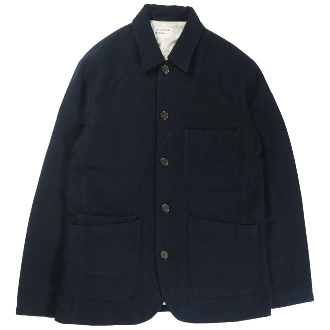 Universal Works Wool Marl II Bakers Jacket - Navy | Garmentory