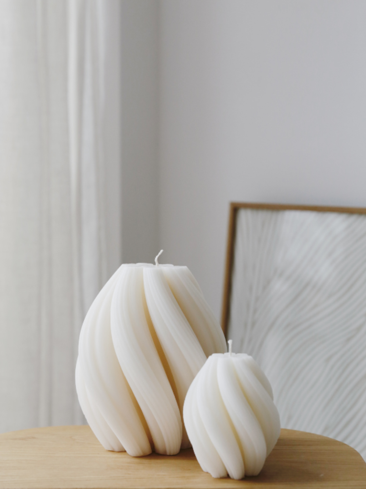 Studio Mitsu Toki Twirl Candle - White | Garmentory