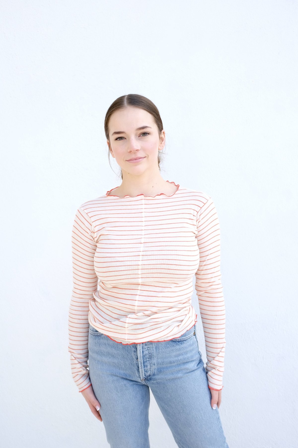 Baserange Pama Longsleeve - Red/White Stripe | Garmentory