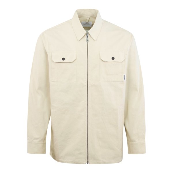 Parlez Catalina Cotton Ripstop Overshirt jacket - Ecru | Garmentory