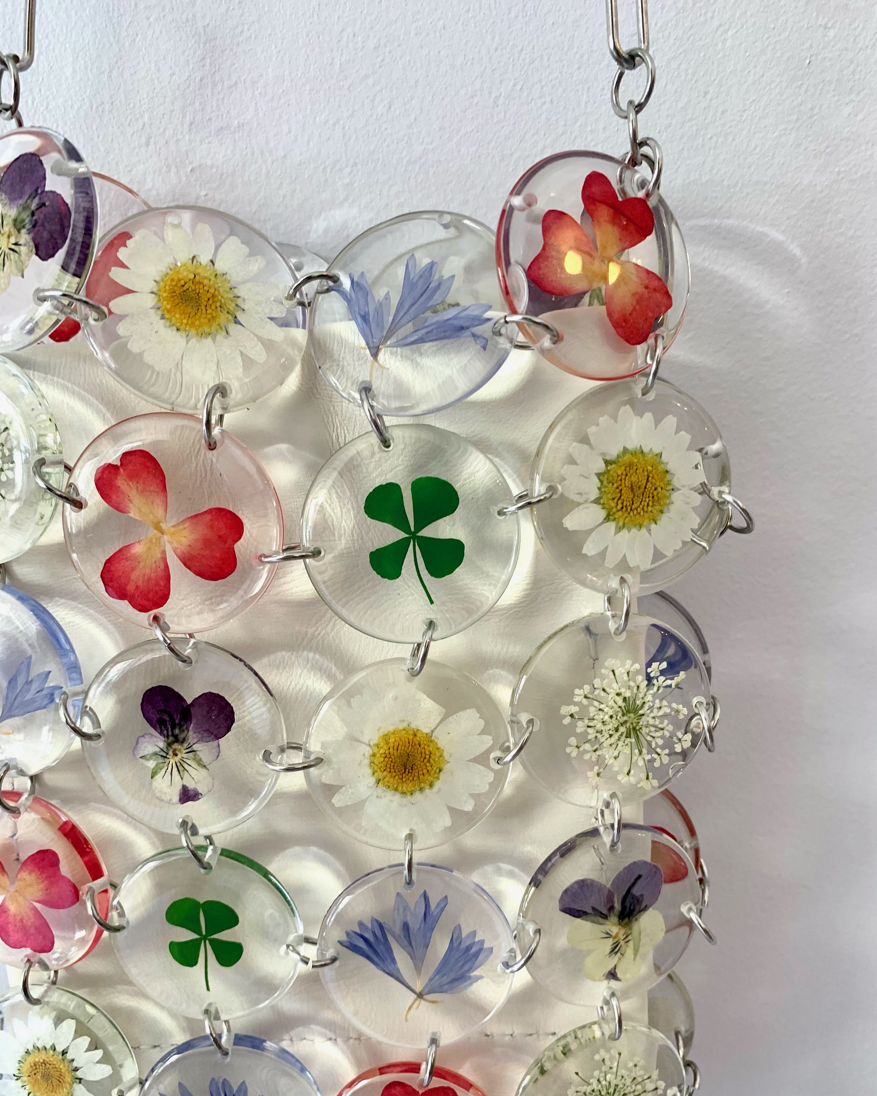 Dauphinette Multi Flower Chainmaille Pouch - Multi Flower | Garmentory