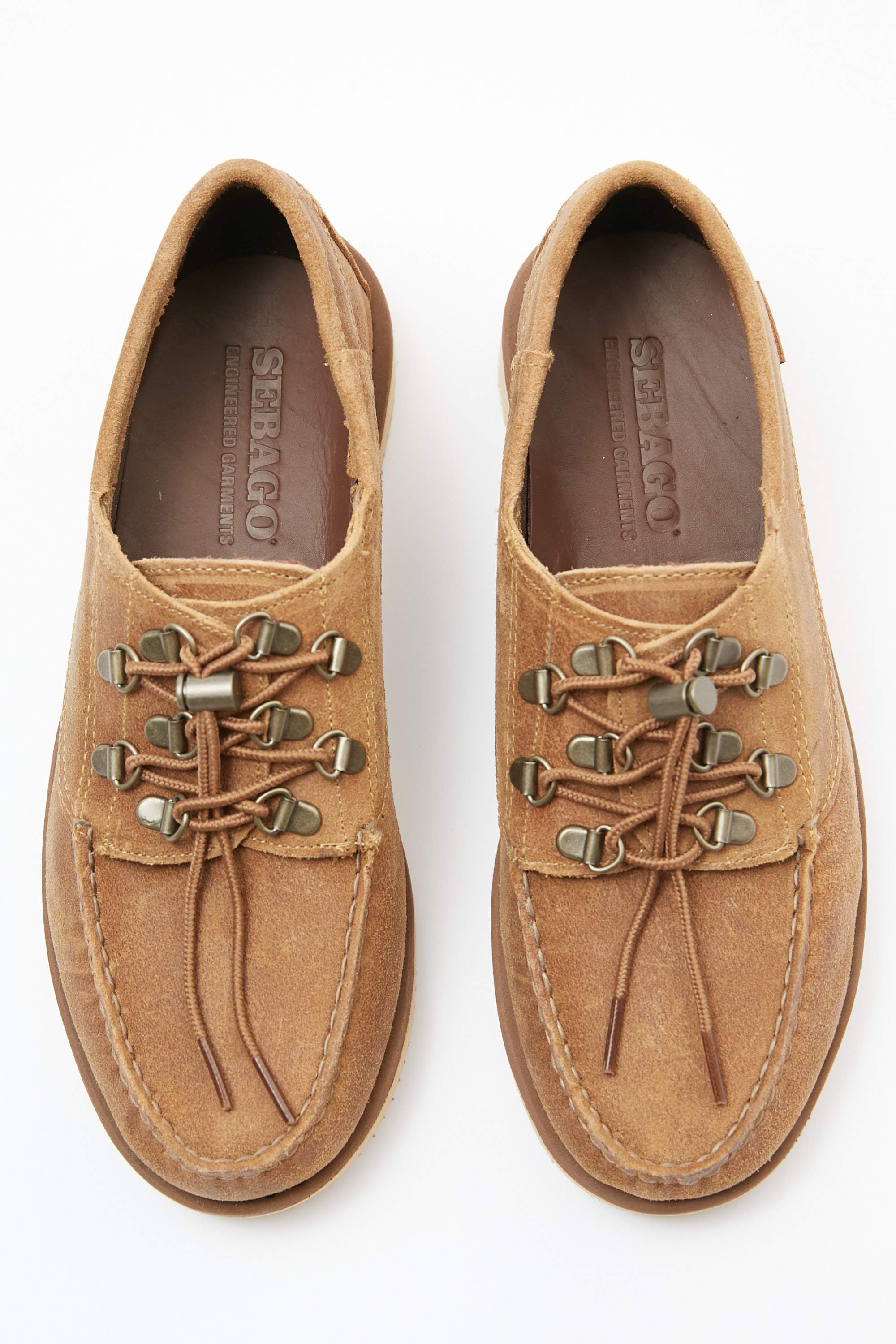Engineered Garments x Sebago Men's Overlap - Beige/Vibram Sole | Garmentory