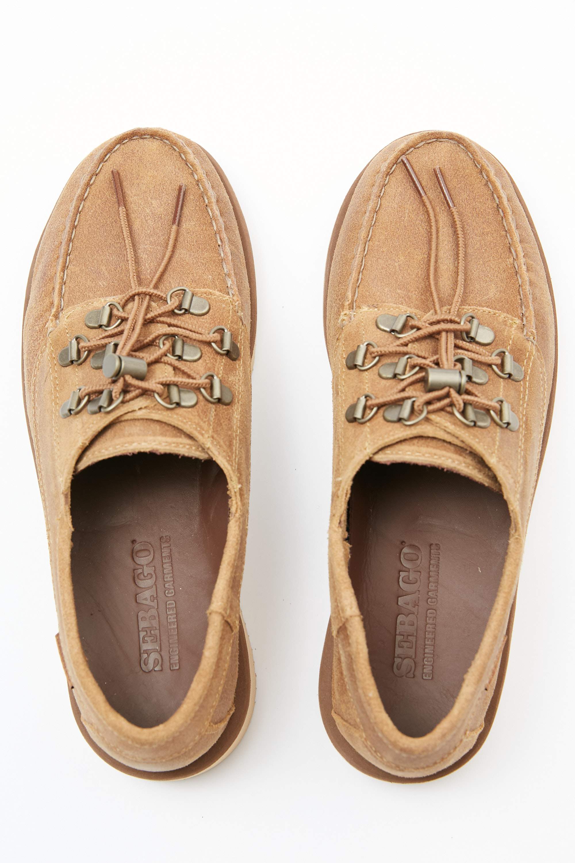 Engineered Garments x Sebago Men's Overlap - Beige/Vibram Sole | Garmentory