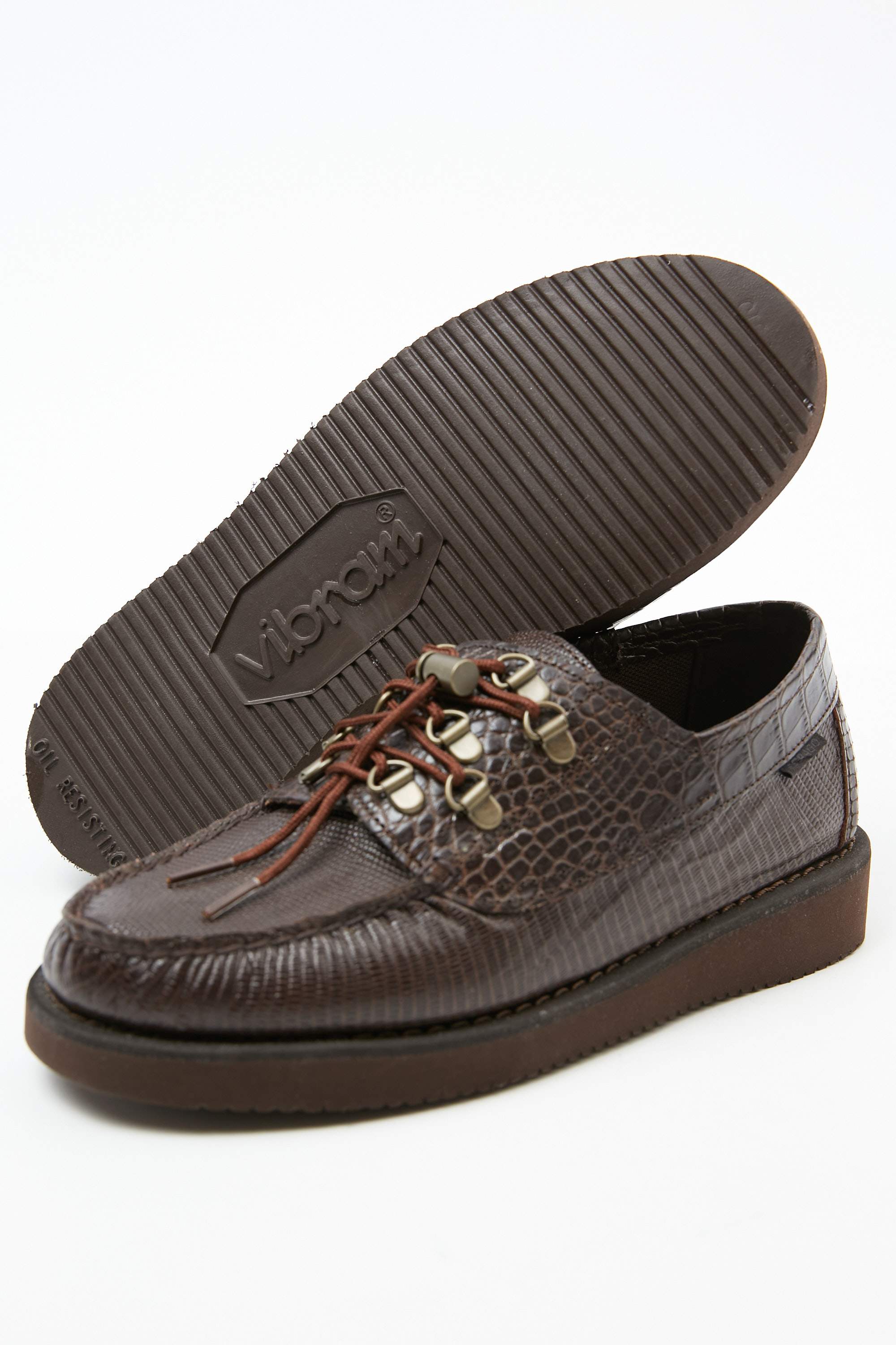 Engineered Garments x Sebago Men's Overlap Exotic shoes - Dark Brown ...