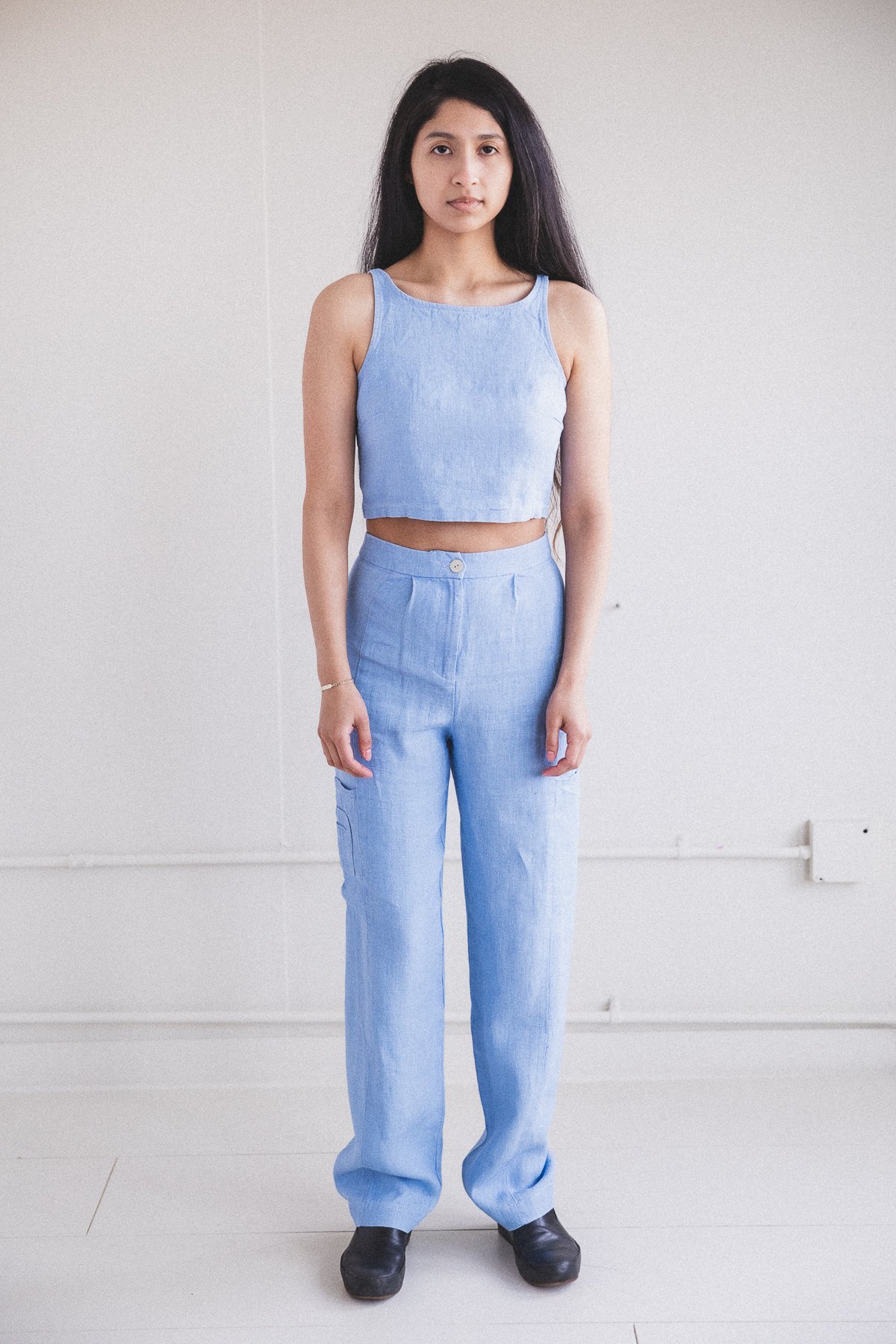 Paloma Wool LINEN ROSS PANTS - BLUE | Garmentory
