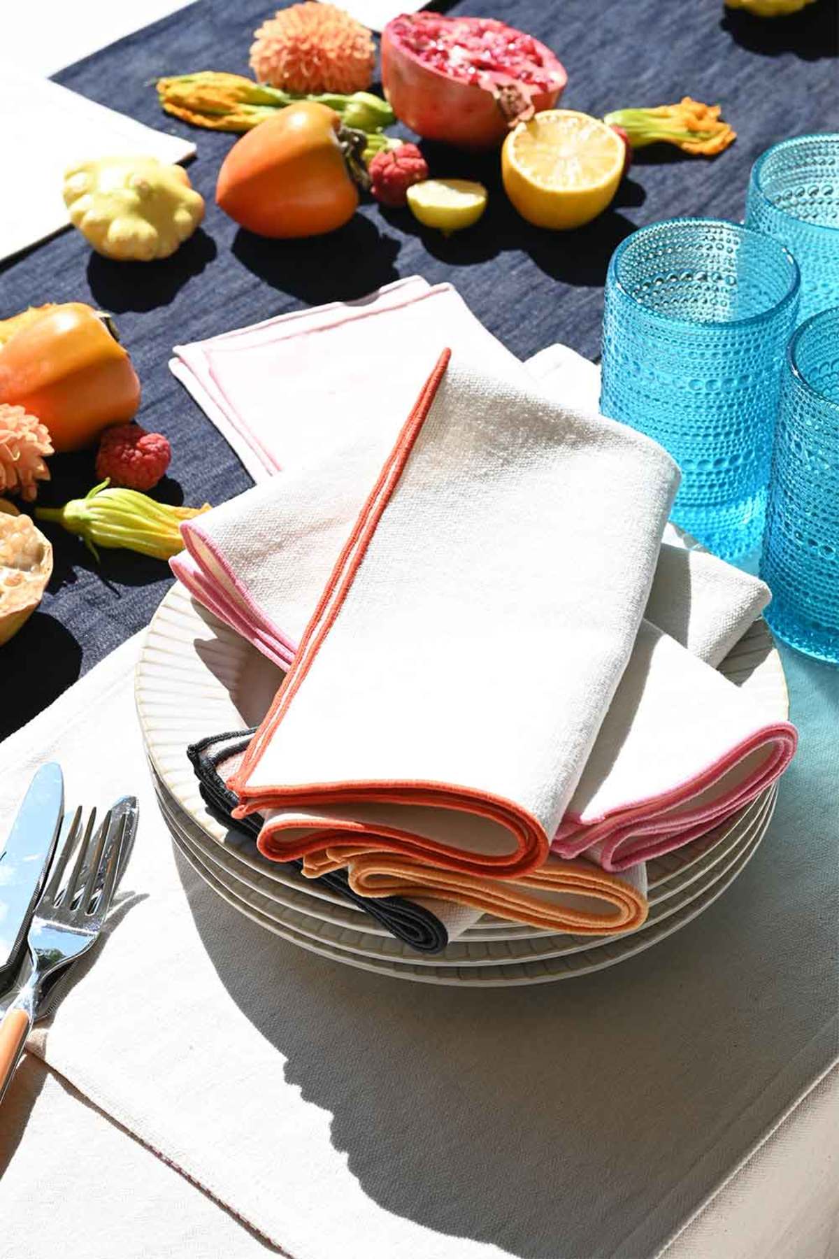 ATELIER SAUCIER Burlap Napkins - Rainbow | Garmentory