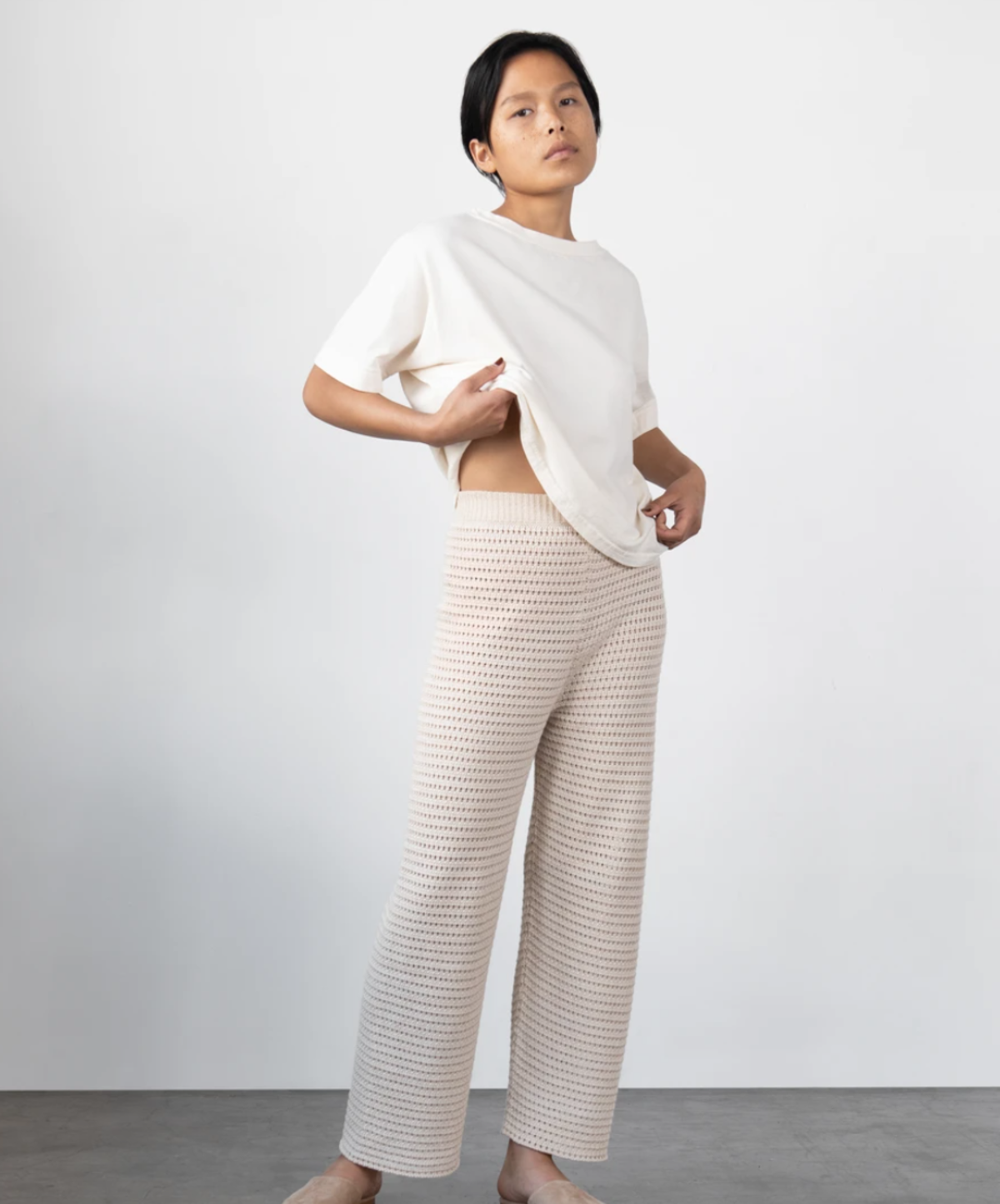 Wol Hide mesh lounge pant - natural | Garmentory