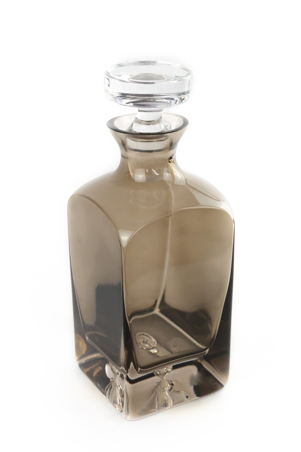 Estelle Colored Glass Decanter - Grey Smoke | Garmentory