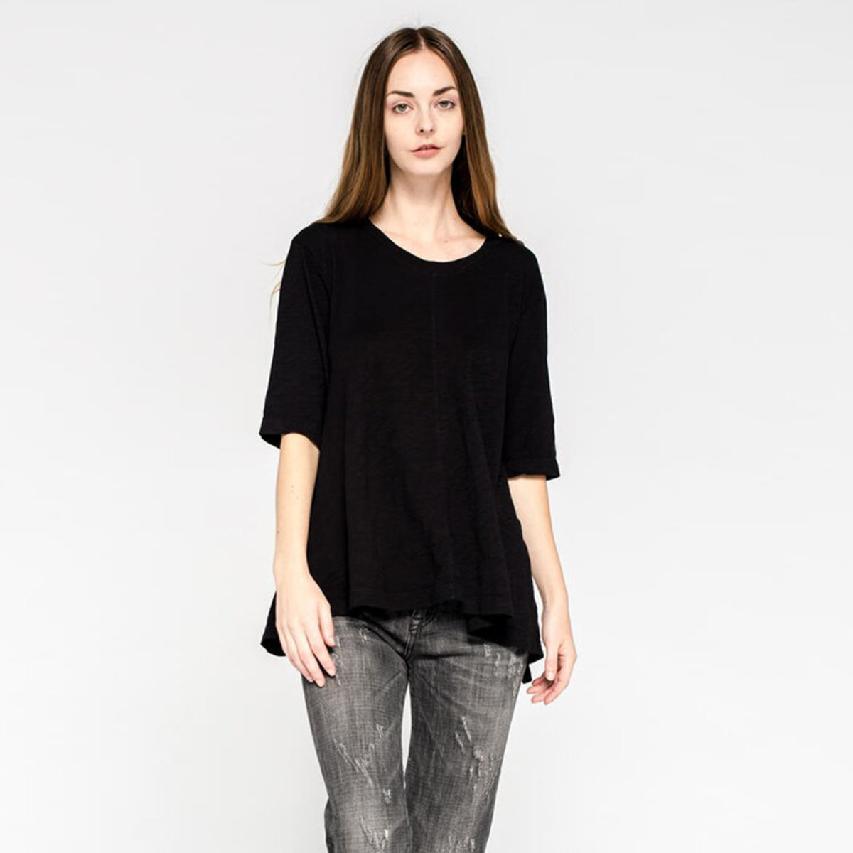 Wilt elbow sleeve trapeze tee - black | Garmentory