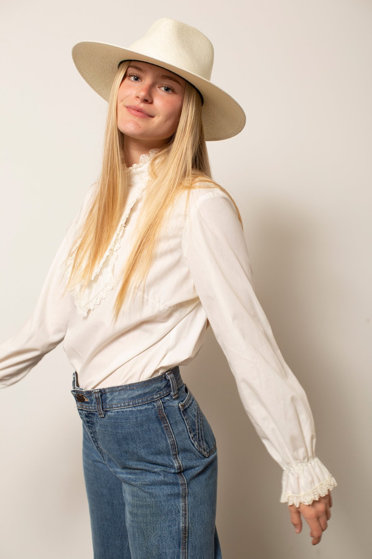 Vintage Victorian Style Blouse - White | Garmentory