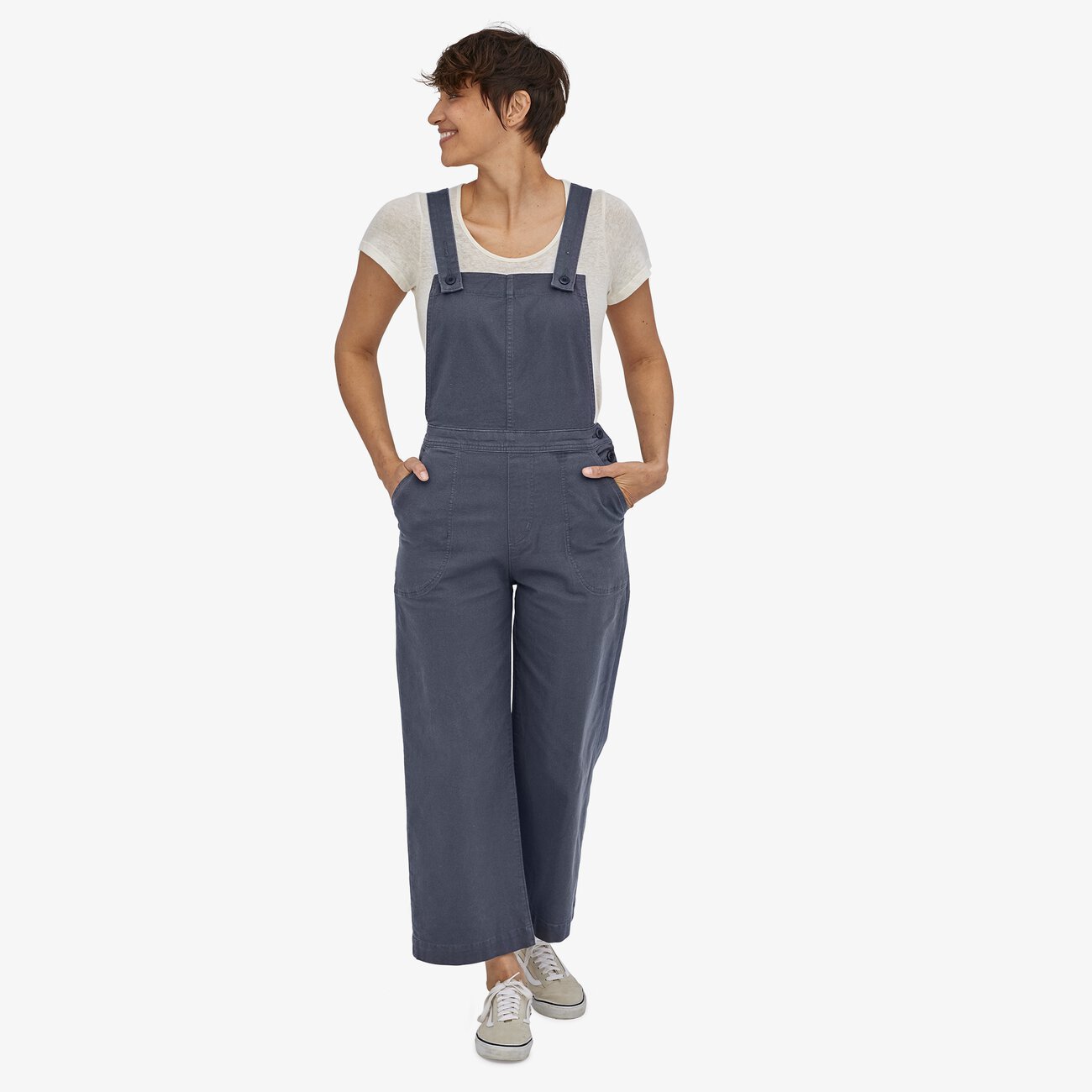 Patagonia Women's Stand Up Cropped Overalls - Smolder Blue | Garmentory